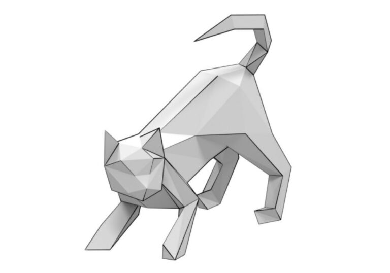 Papercraft Gatos: Figura de papel 3D de Gatos en PDF