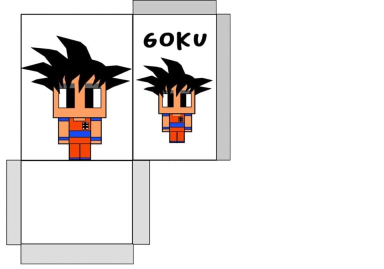 Papercraft Goku: Figura de Papel en 3D de Goku para imprimir