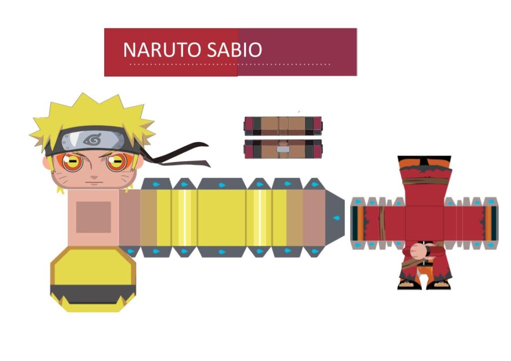 Papercraft Naruto: Figura de papel 3D de Naruto en PDF