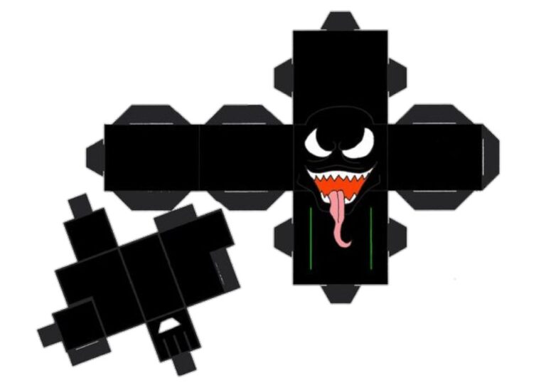 Papercraft Venom: Figura de papel 3D de Venom en PDF