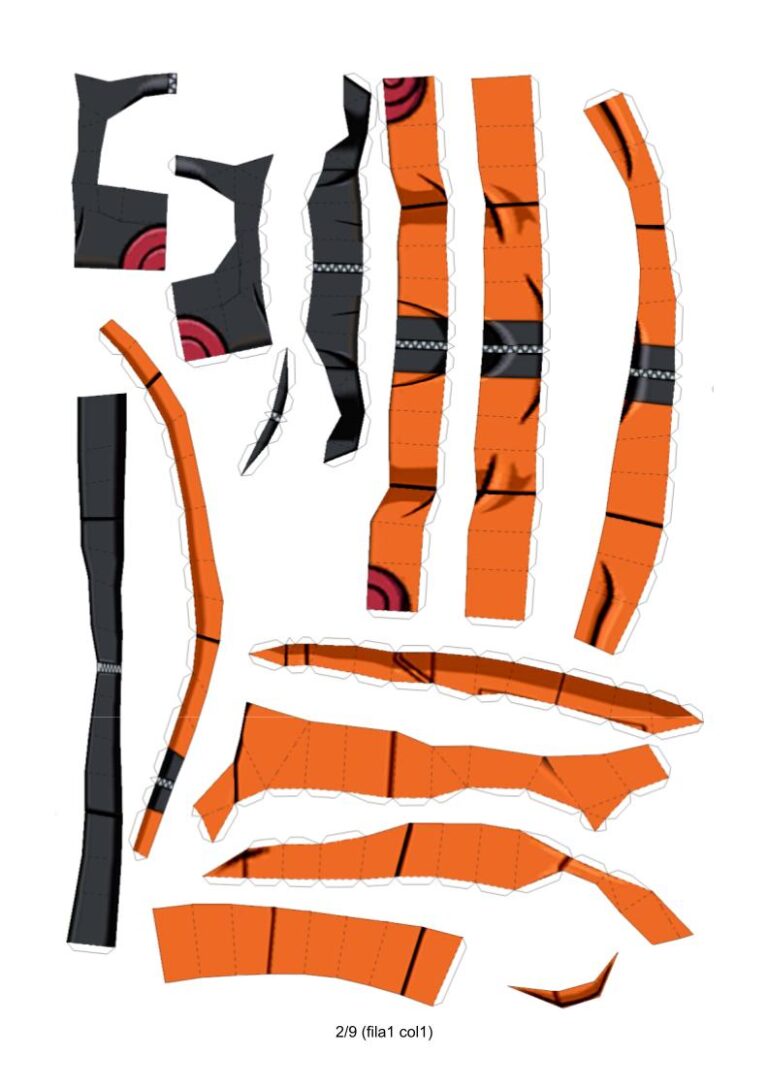 Papercraft Naruto: Figura de papel 3D de Naruto en PDF