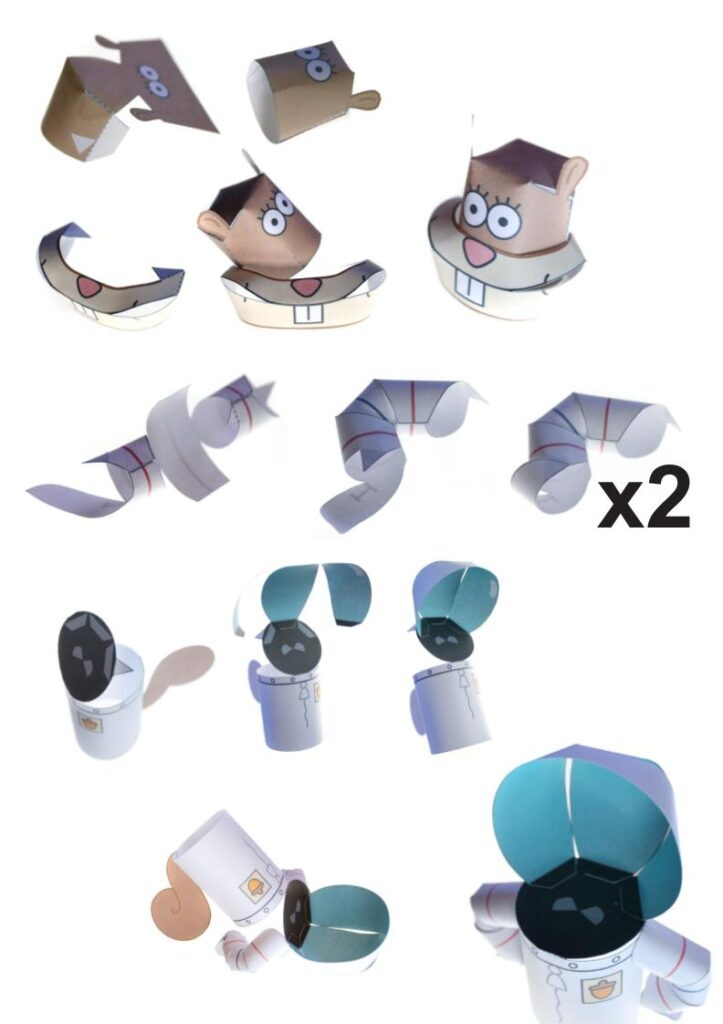 Papercraft Arenita: Figura de papel 3D de Arenita en PDF