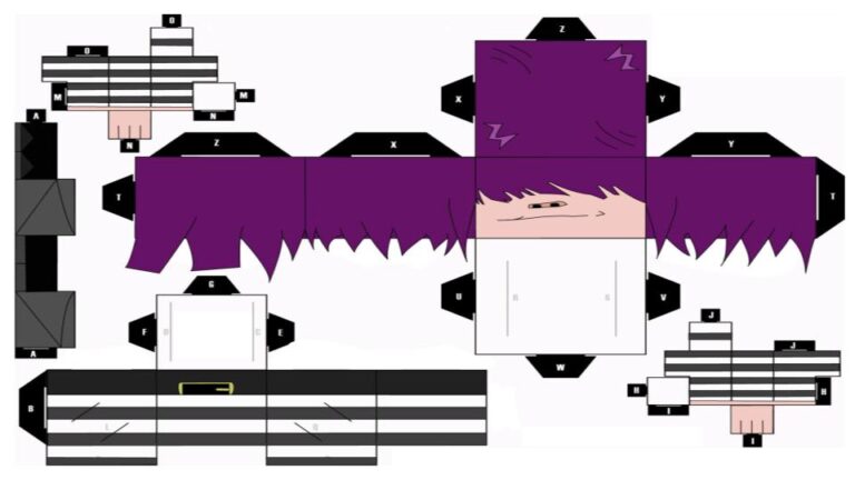 Papercraft Gorillaz: Figura de papel 3D de Gorillaz en PDF