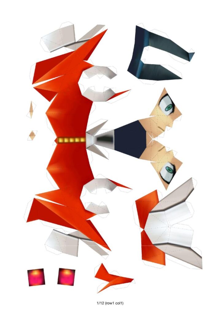 Papercraft Mega Man Zero: Figura de papel 3D en PDF
