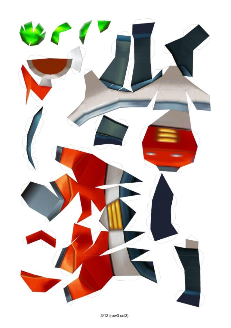 Papercraft Mega Man Zero: Figura de papel 3D en PDF
