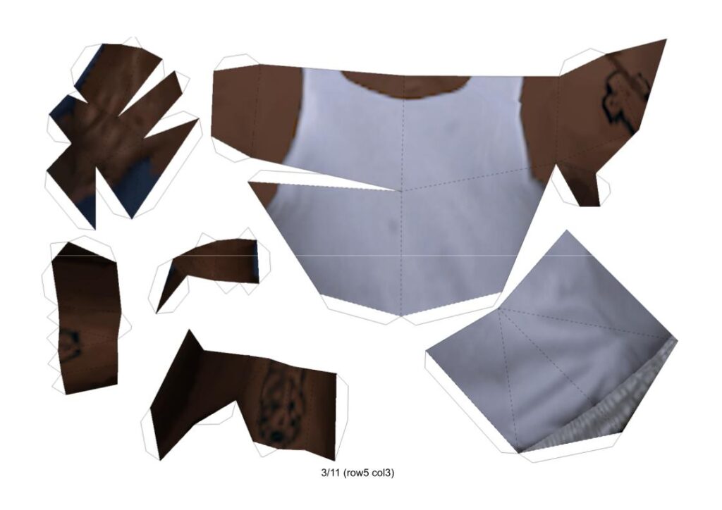 Papercraft Carl Jhonson (CJ): Figura de papel 3D en PDF