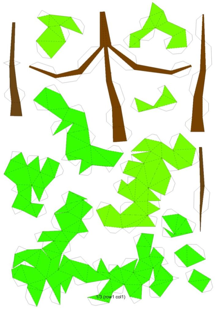 Papercraft Árbol: Figura de papel 3D de Árbol en PDF